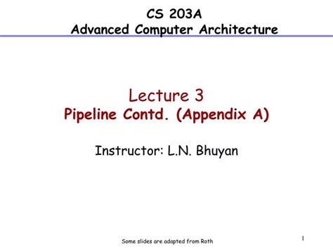 Ppt Lecture 3 Pipeline Contd Appendix A Powerpoint Presentation