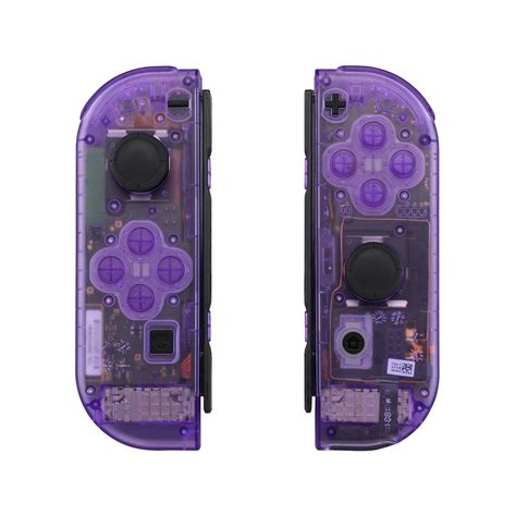 Extremerate Clear Atomic Purple Joycon Handheld Controller Housing With