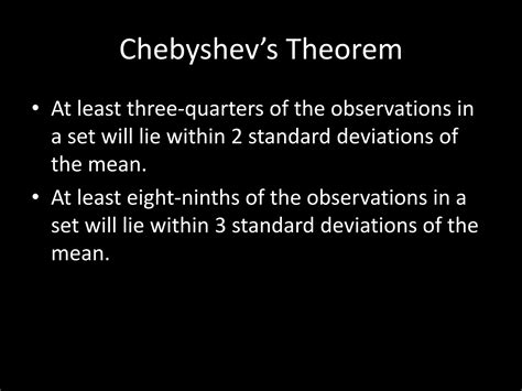 Chebyshev Theorem Pptx Physics Science