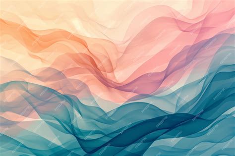 Premium Photo Subtle Abstract Background With Soft Pastel Waves Gradient Colors For Designing