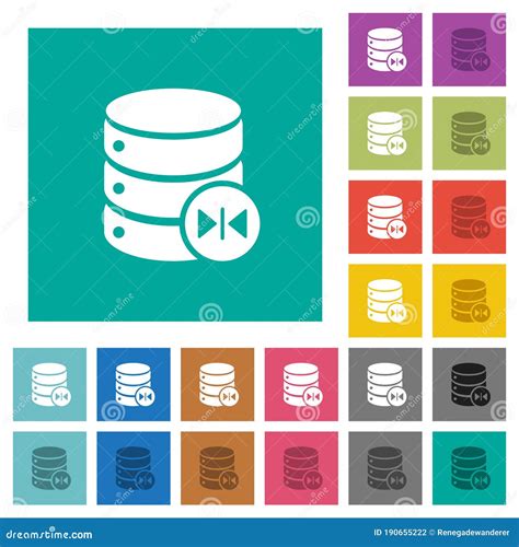 Select Database Table Column Square Flat Multi Colored Icons Stock