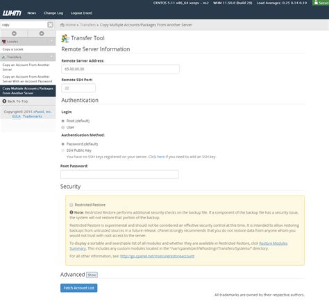Migrate Whm Reseller Account To Vps Migrate Multiple Cpanelwhm Accounts