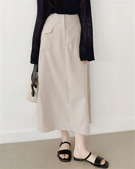깔끔 유니크 포멀 미니멀 하이웨스트 롱 카고 스커트 에이라인 플레어 캐주얼 포멀 핏 롱 카고스커트 아메카지 심플 캐주얼 데일리 여름 일상룩 데이트룩 캠퍼스룩 트렌디룩