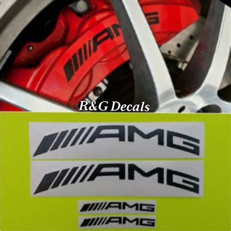 Randg Amg Curve High Temp Brake Caliper Decal Sticker Set Of