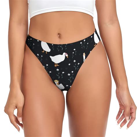 Kdxio Fashionable Goose Pattern Seamless Thongs For Women No Show Thong