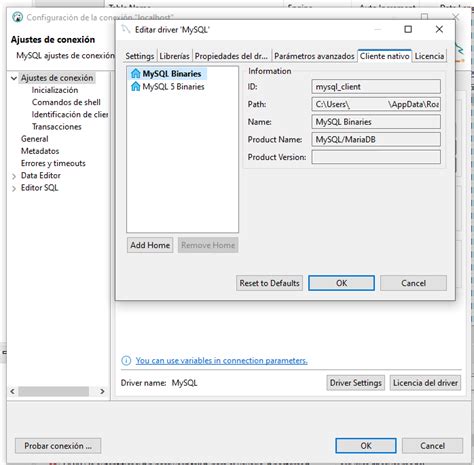 The Native Client Driver Is Not Downloaded Mysqlbinaries Mysql Client