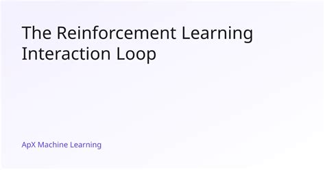 the reinforcement learning interaction loop