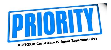 Vic Agents Representative Plus Priority Grading