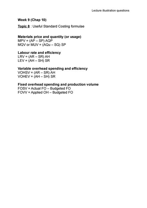 Week 9 Topic 8 Lecture Illustration Qs Lecture Illustration Questions