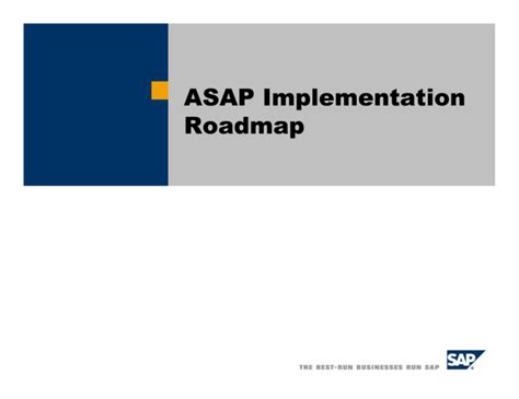 Asap Implementation Roadmap