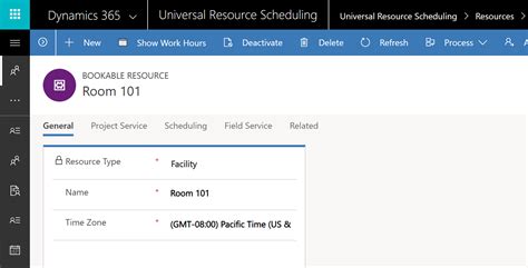 Schedule A Facility In Universal Resource Scheduling Microsoft Learn