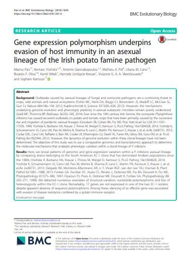 gene expression polymorphism underpins evasion of host immunity in an