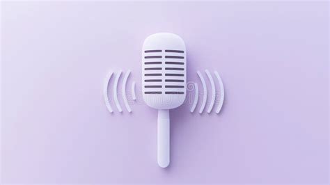 Modern Microphone Design With Sound Waves Perfect For Showcasing Audio