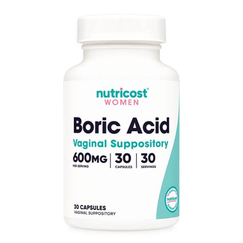Nutricost Boric Acid 600 Mg 30 Vaginal Caps — Цена