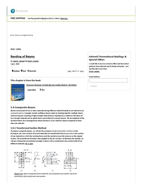 Composite Beam Analysis Pdf Bending Beam Structure