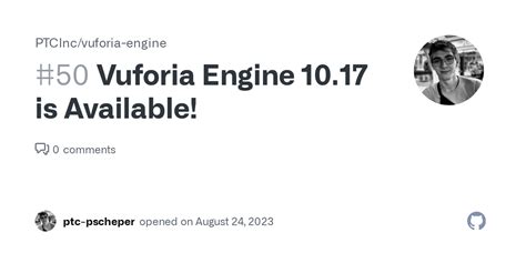 Vuforia Engine 1017 Is Available · Issue 50 · Ptcincvuforia Engine · Github