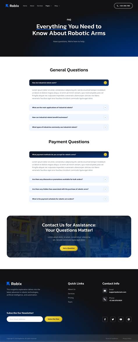 Robix Industrial Robotic And Automation Solution Elementor Template Kit