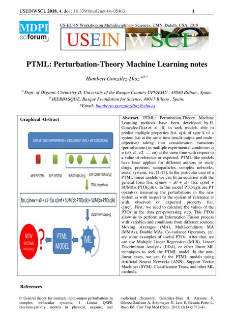 PDF PTML Perturbation Theory Machine Learning Notes