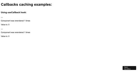 Useref Usecallback And Plane Callback Codesandbox