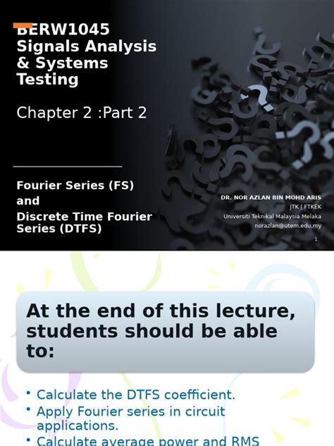 04 Ch2 Part2 Fourier Series Pdf Discrete Fourier Transform Fourier Transform