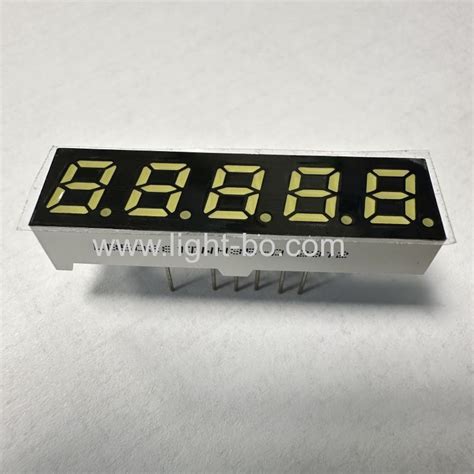 Ultra White 5 Digit 028inch 7 Segment Led Display Common Anode For