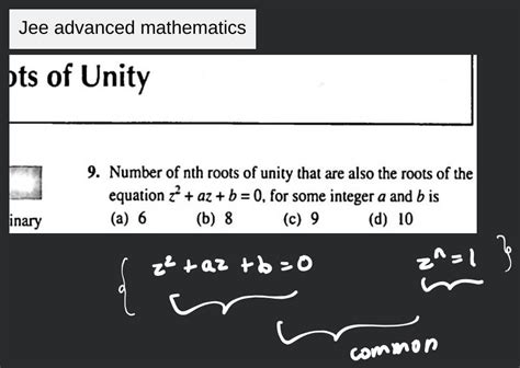 Number Of Nth Roots Of Unity That Are Also The Roots Of The Equation Z2a