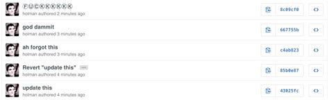 Utter Disregard For Git Commit History