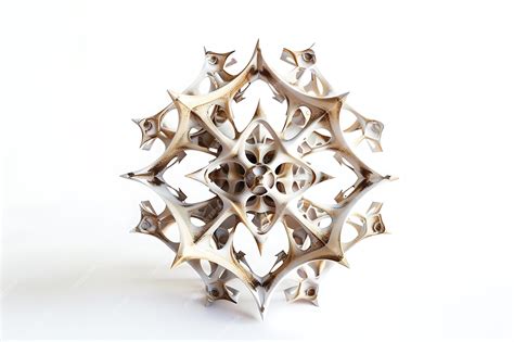 Abstract Geometric Structure With Spiky Details Premium Ai Generated Image