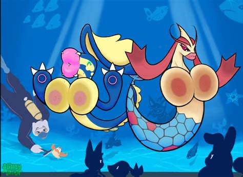 Rule 34 Anthro Azumarill Bear Breast Squish Breasts Duo Eelektross