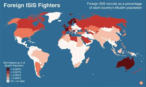 Foreign Volunteers That Fought For Isis By Country Maps On The Web