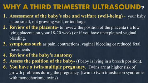 Ultrasound Examination Of The Third Trimester Of Pregnancy Pptx
