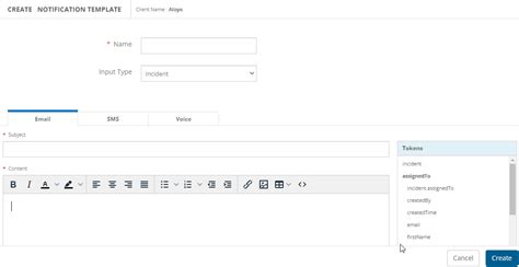 create a notification for templates opsramp documentation
