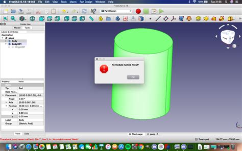 Cannot Export To STL R FreeCAD