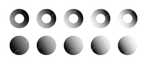Premium Vector Circles With Miscellaneous Density Of Bitmap Dither Gradient Isolate On White