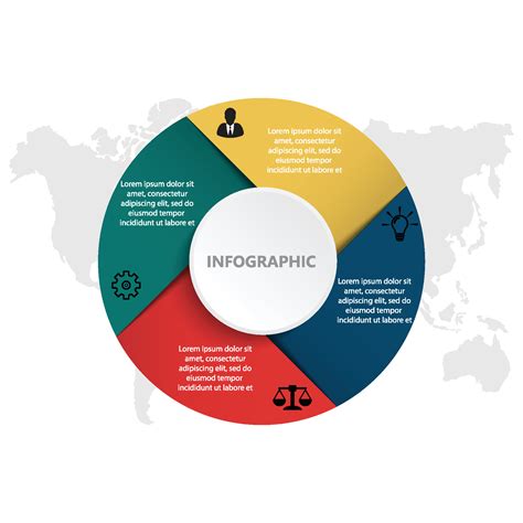 Vector Circle Arrows Linear Infographic Diagram Graph Presentation