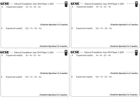 Expanding And Simplifying Multiple Single Brackets Foundation And Higher Gcse Questions Teaching
