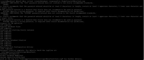 Create And Drop Oracle Database Using Dbca Silent Method