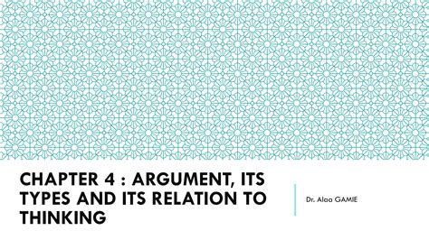 SOLUTION: Chapter 4 arguments - Studypool