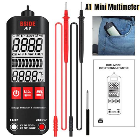 Fully Automatic A1 Multimeter Anti Burn Intelligent Digital Tester Voltage Detector 2000 Counts