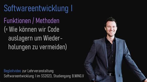 Ss2023 [21] Softwareentwicklung I Methoden Youtube