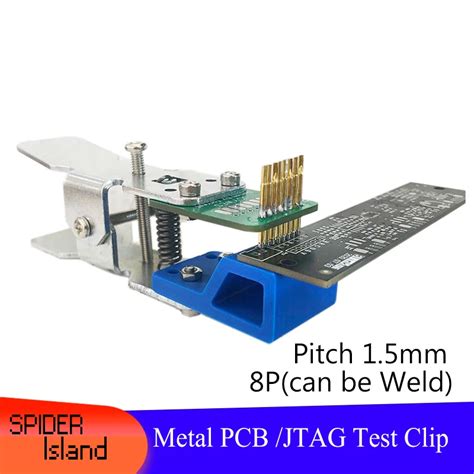 새로운 금속 Pcb 테스트 클립 8pin 15mm 피치 Jtag Pcb 수리 테스트다운로드클립 프레임 Pcb 클립 고정