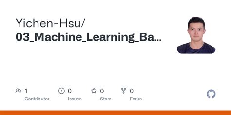 GitHub Yichen Hsu Machine Learning Basic