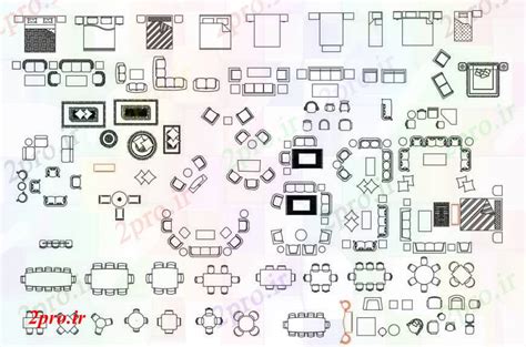 دانلود نقشه میز و صندلی طراحی جزئیات میز کنفرانس و صندلی کد94443