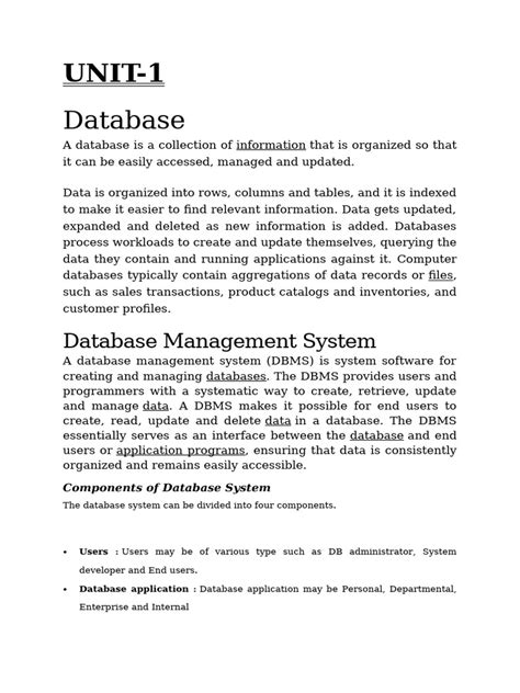 Database Management System Dbms Notes Pdf Conceptual Model Databases