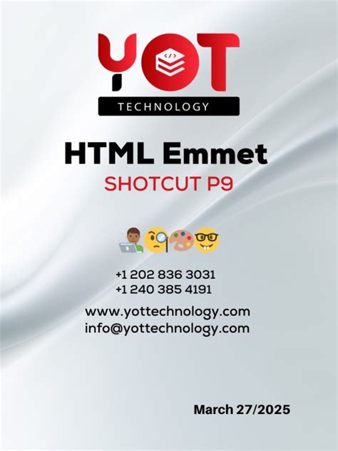 Webdev Codingtips Html Emmet Yottechnology Webdevelopment