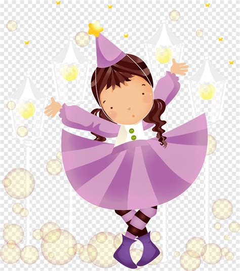 عيد ميلاد ، فتاة صغيرة حب أرجواني Png