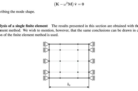 model for the modal analysis is a single finite element with symmetric