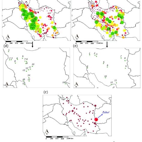 Spatial Distribution Of Occurrence Frequencies Of Dust Per Year For A