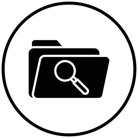 Folder Search Icon Style Vector Art At Vecteezy