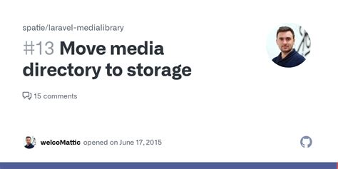 Move Media Directory To Storage · Issue 13 · Spatielaravel Medialibrary · Github